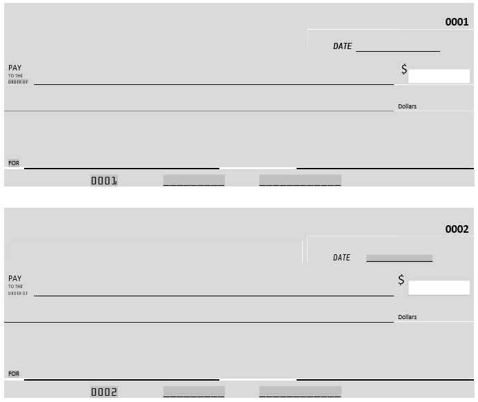 Blank Check Template Fillable