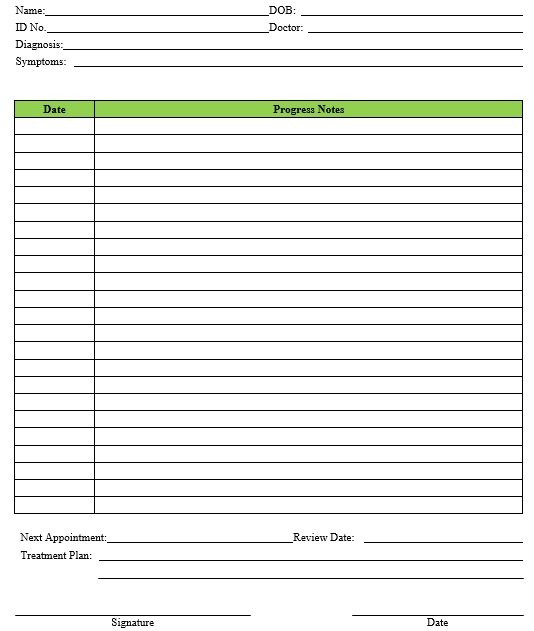 100 Free Progress Notes Templates Word PDF TemplateData